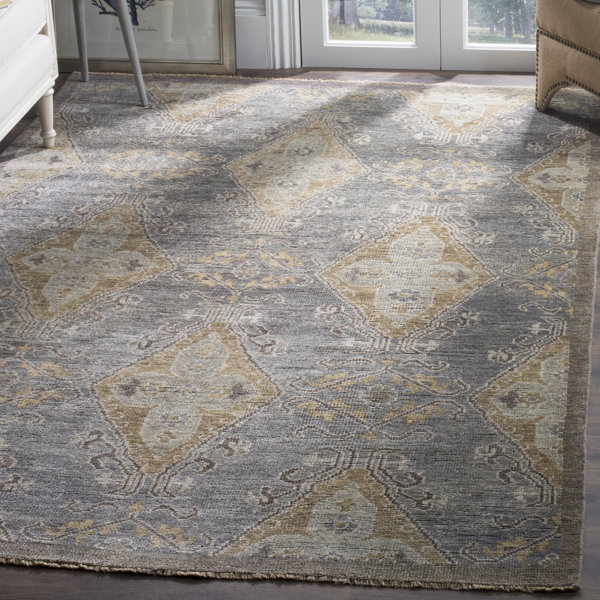 Bungalow Rose Kline Hand Knotted New Zealand Wool Oriental Rug ...