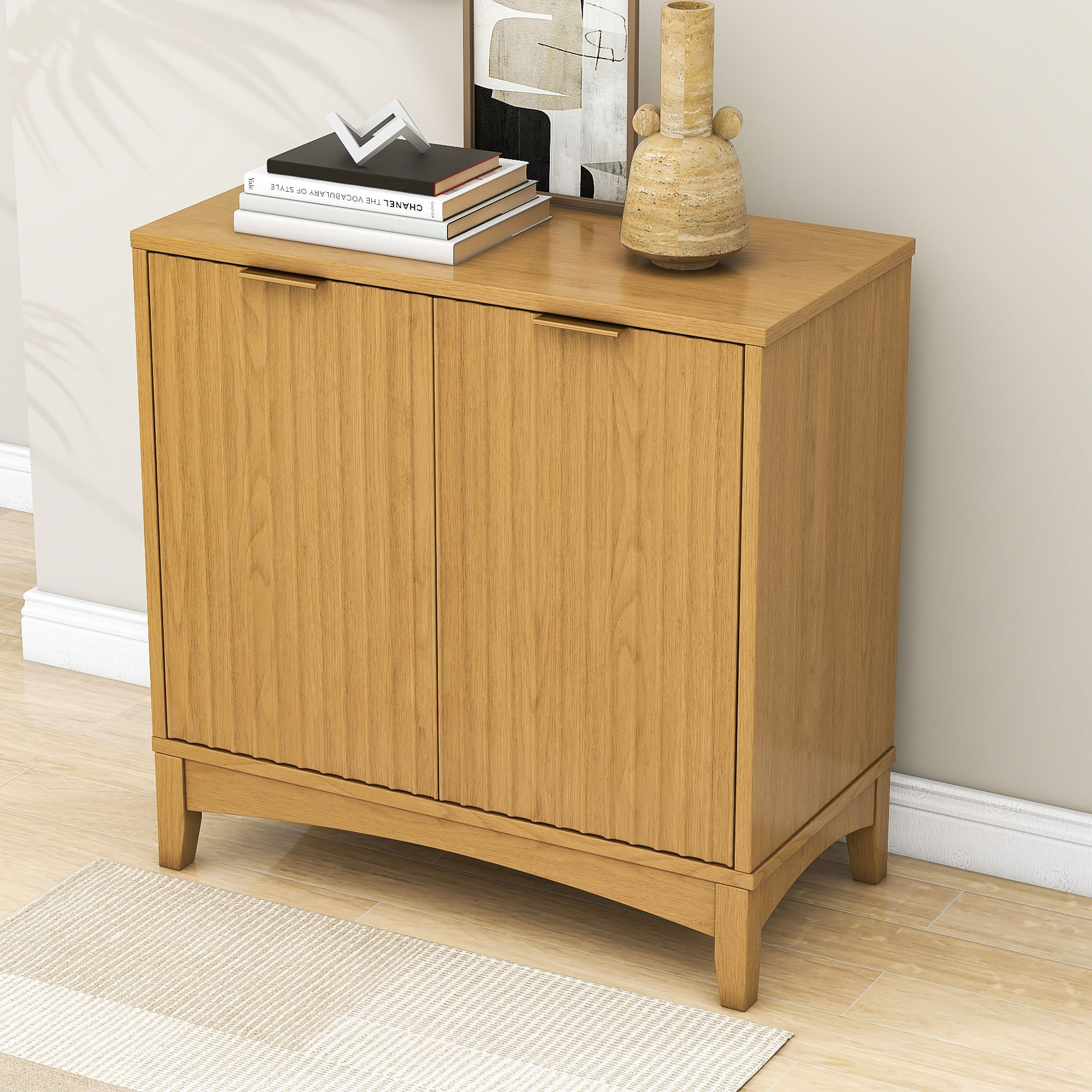 Winston Porter Tihana Elegant Storage Cabinet with Adjustable Shelves ...