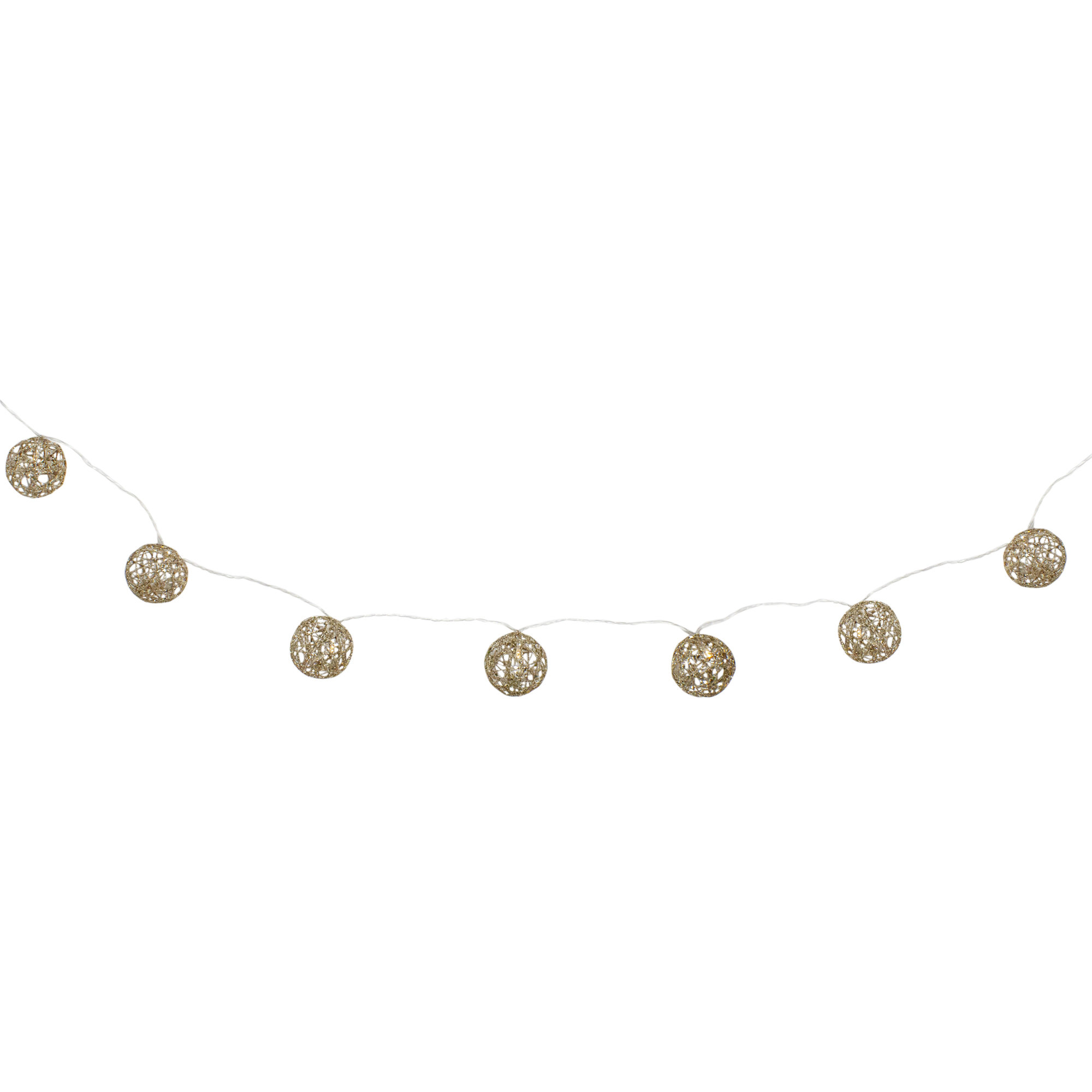 Northlight Seasonal 6.75ft LED Lighted B/O Gold Wire Ball Christmas ...