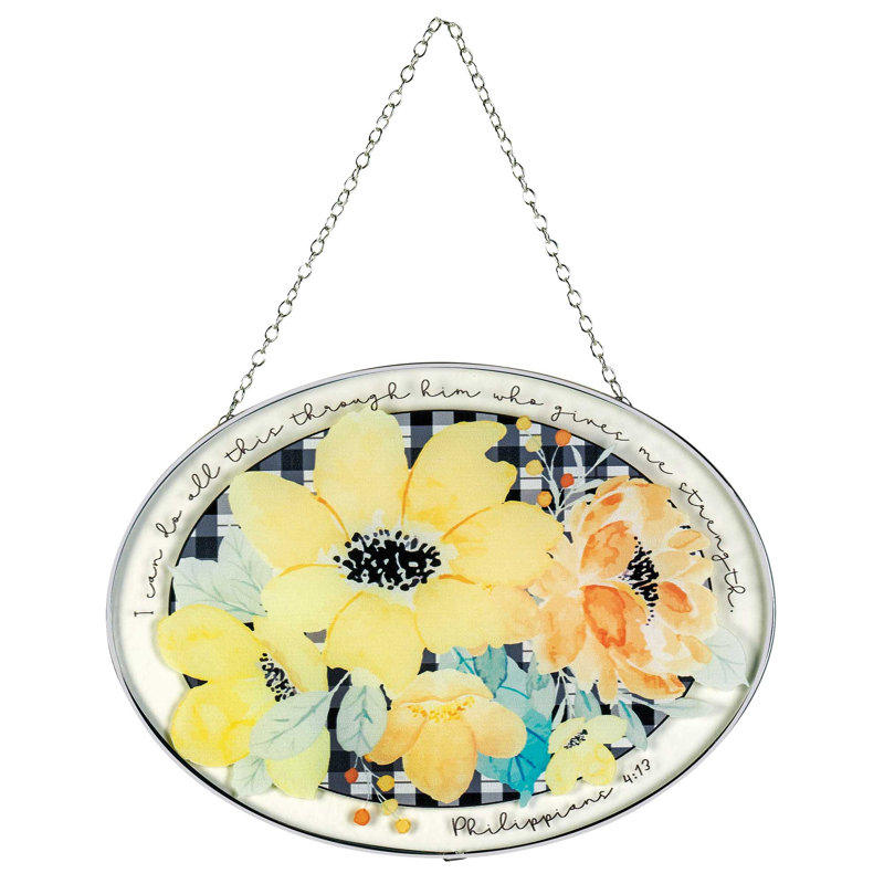 Arlmont & Co. Dontevious Glass Religious & Spiritual Suncatcher | Wayfair