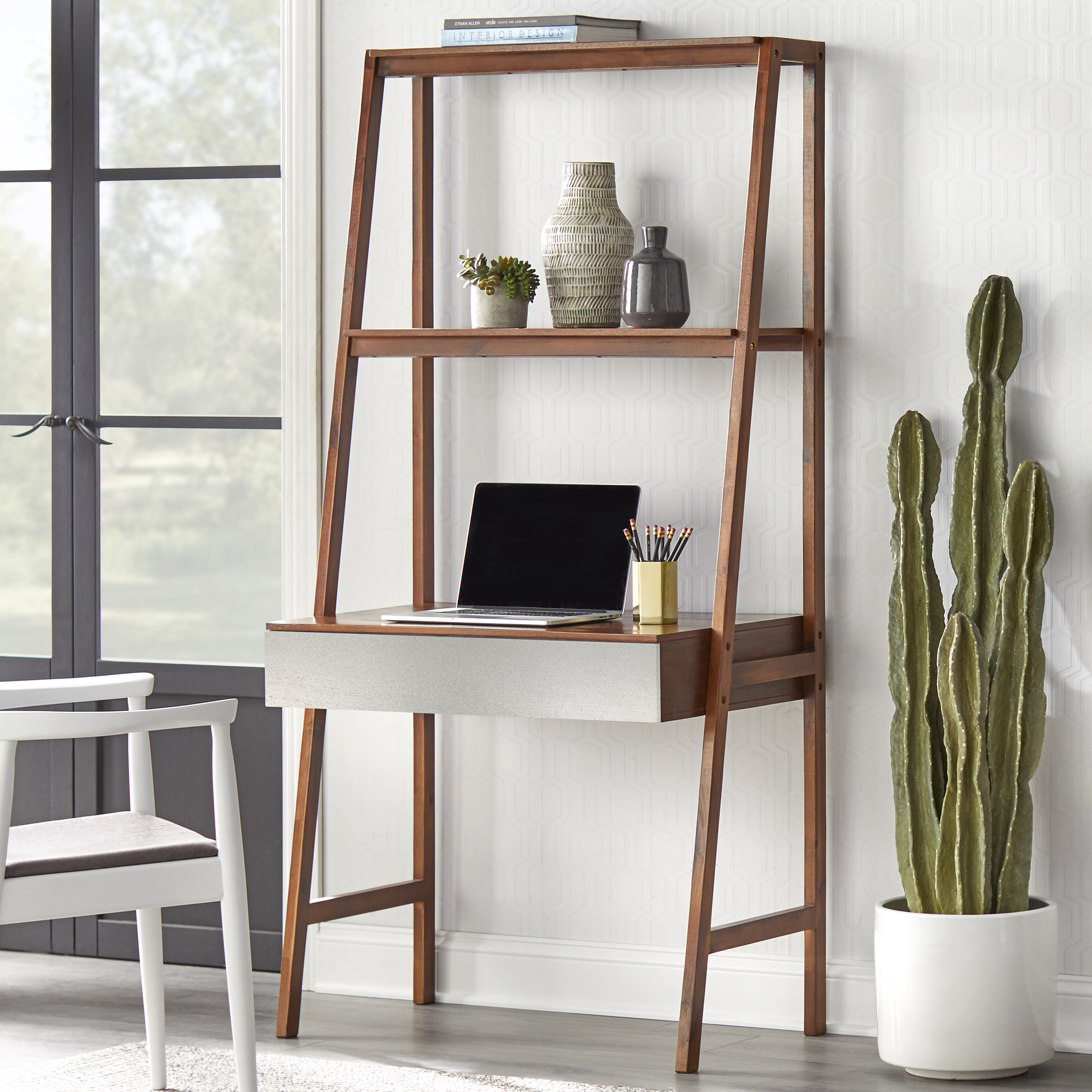 George Oliver Heyward Leaning/Ladder Desk & Reviews | Wayfair