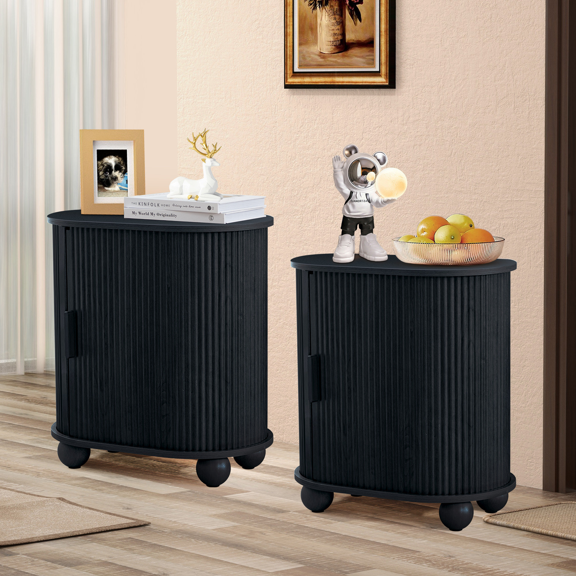 Lark Manor™ End Table Set With Sliding Doors & Reviews | Wayfair