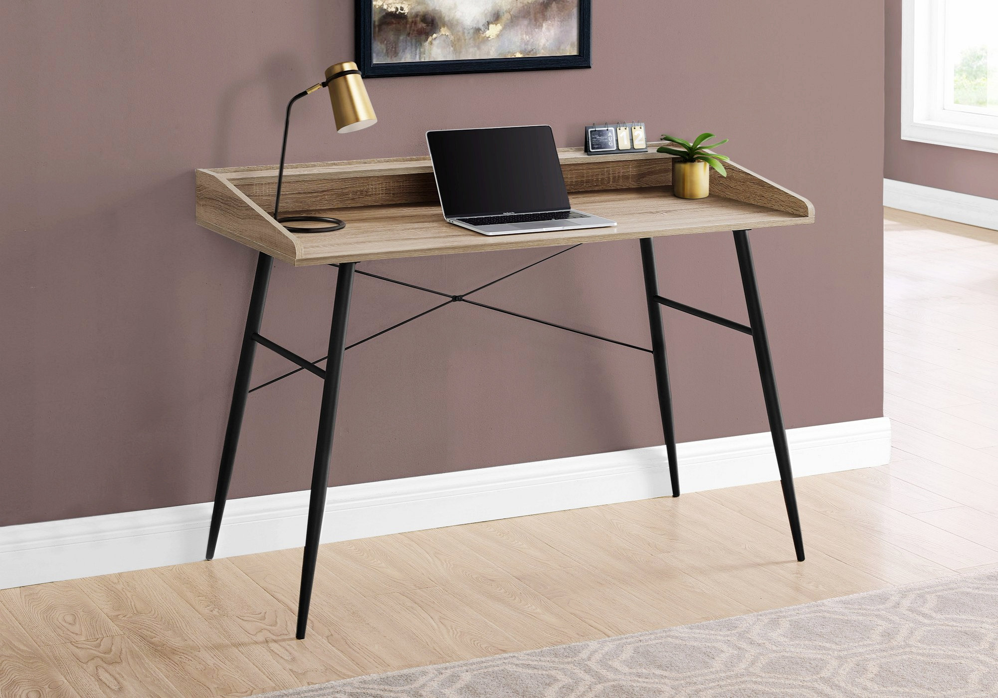 Corrigan Studio Computer Desk, Office Writing Desk With Storage Shelves ...