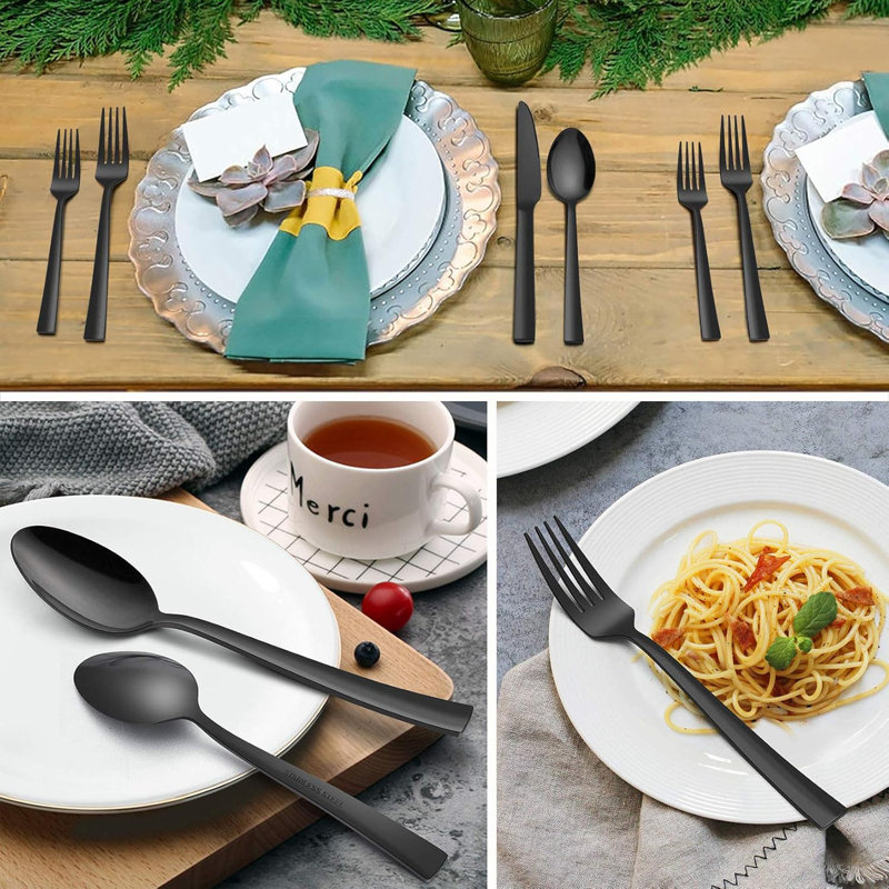 Ebern Designs Dasmond Stainless Steel Flatware Set - Service for 4 ...