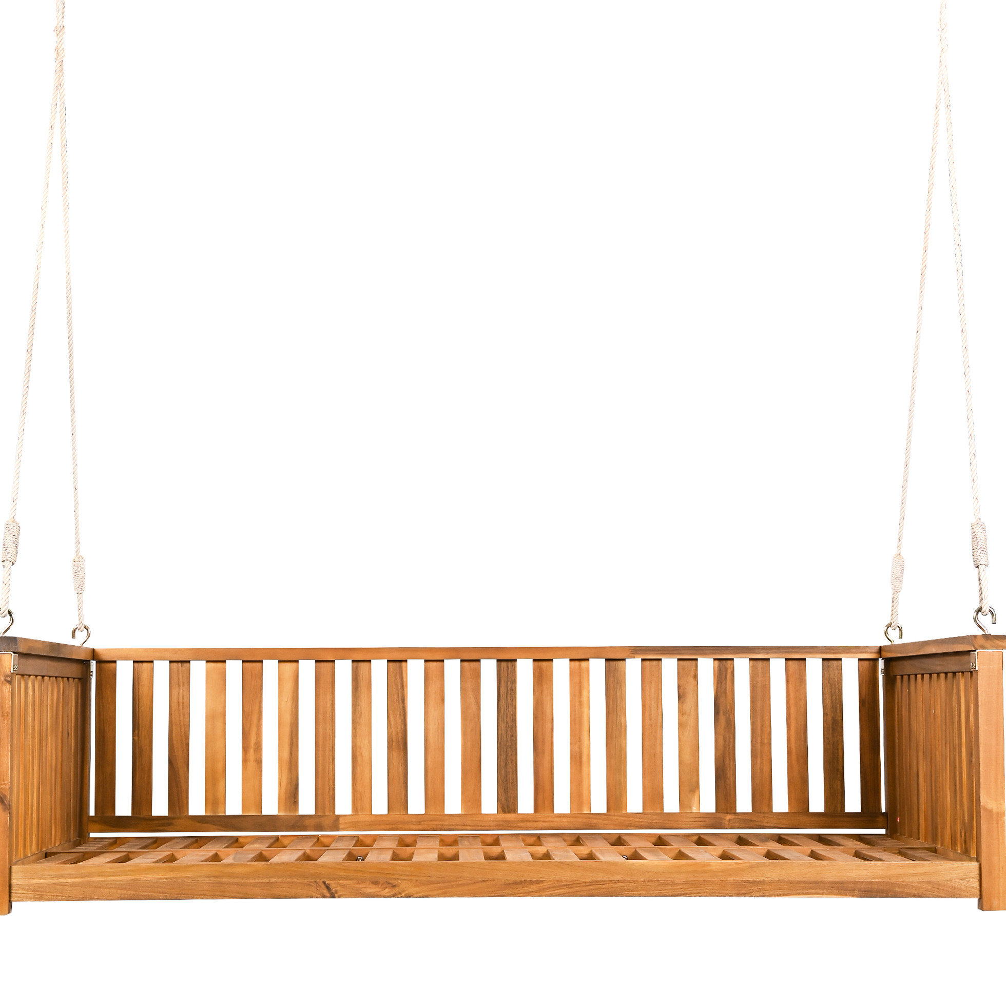 Dakota Fields Patio Relaxation Swing Bed, Wood, Finish, Spacious ...