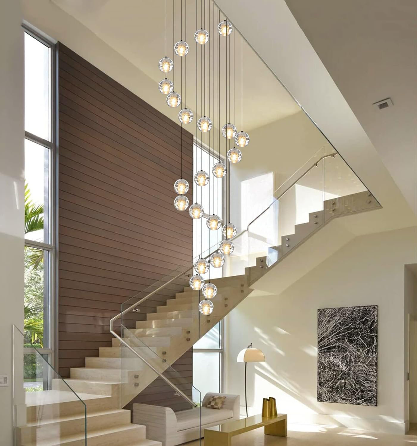 Ivy Bronx Kravits 25 - Light Crystal Dimmable LED Linear Chandelier ...