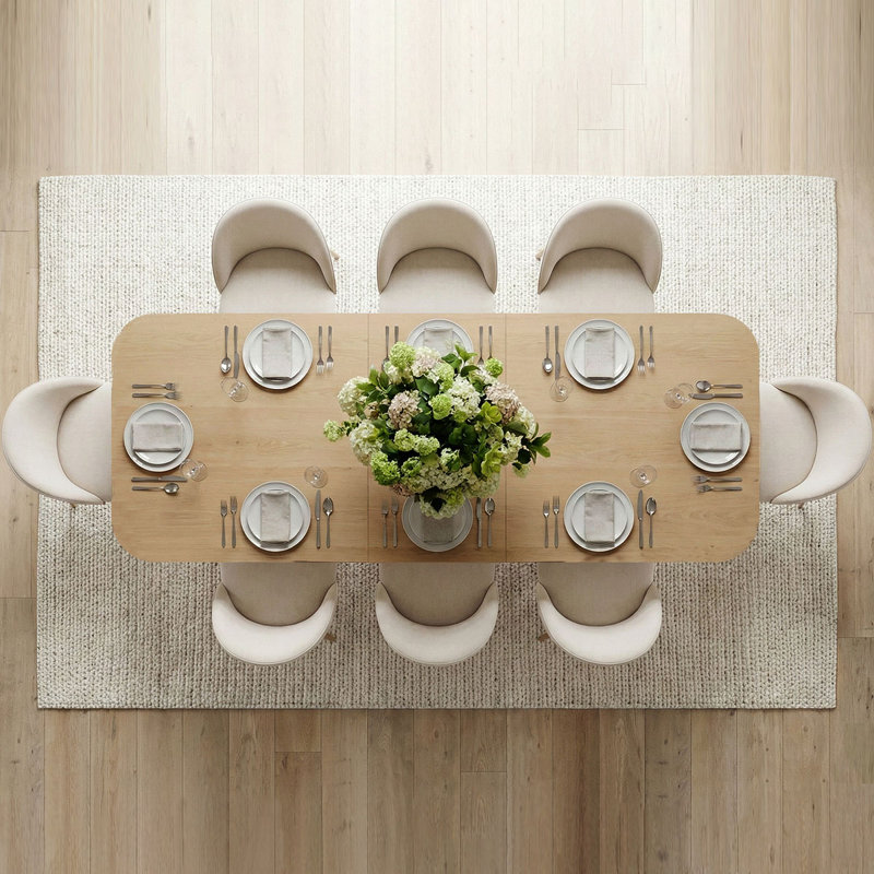 Corrigan Studio® 9-Piece Extendable Oak Dining Set & Reviews | Wayfair