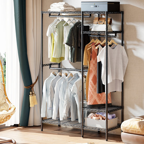 Rebrilliant Killashandra 45'' Metal Clothing Rack & Reviews | Wayfair