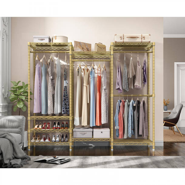 Rebrilliant Hico 24'' Metal Rolling Clothing Rack | Wayfair