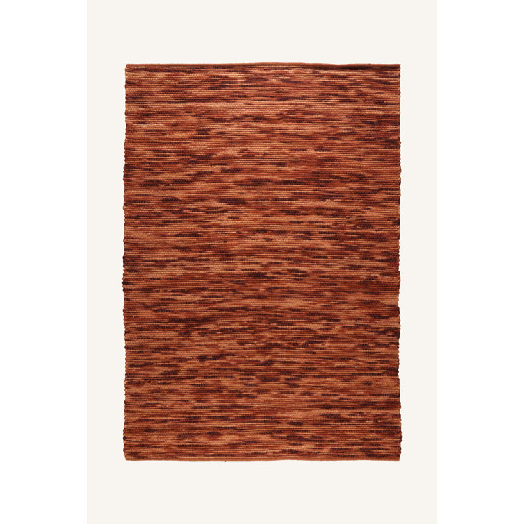 Williston Forge Acencion Flatweave Wool Rust Rug | Wayfair.co.uk