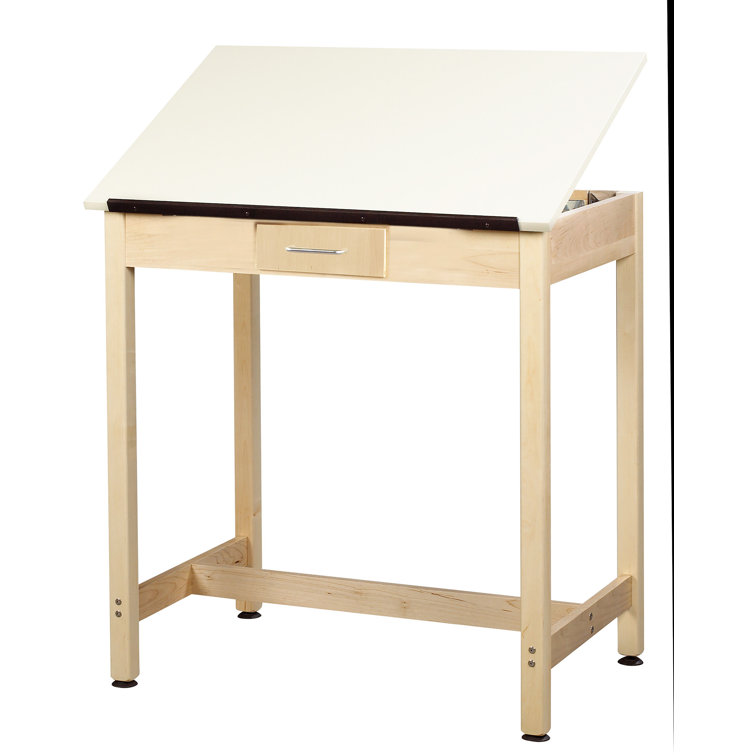 Shain Adjustable Solid Wood Base Drafting Table | Wayfair