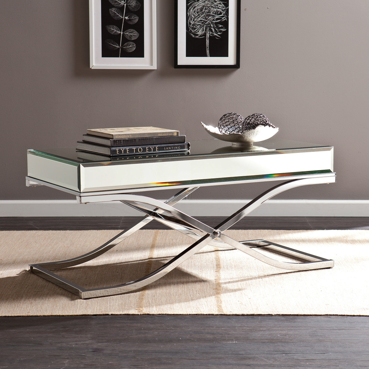 Wrought Studio Ava Mirrored Cocktail Table - Chrome - Wayfair Canada