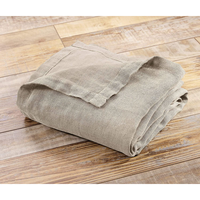 Chezmoi Collection Brussels Belgian Flax Linen Woven Throw & Reviews ...