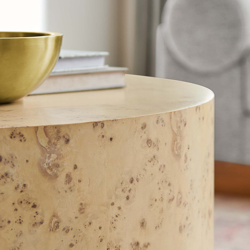 Modway Cosmos 35" Round Burl Wood Coffee Table & Reviews | Wayfair