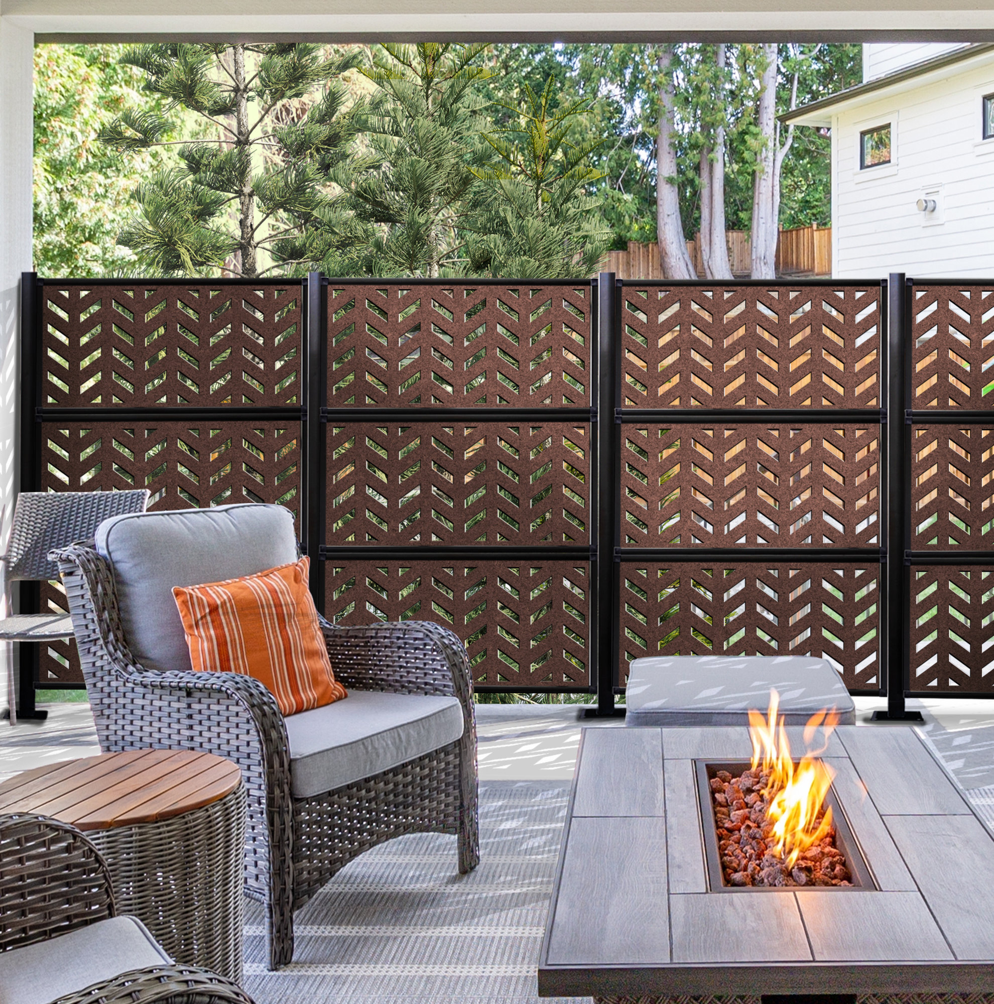 OUTDECO 48'' H x 24'' W Brown Composite Fencing - Wayfair Canada