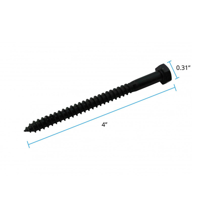 The Renovators Supply Inc. Black Zinc Plated Steel Lag Screws with ...