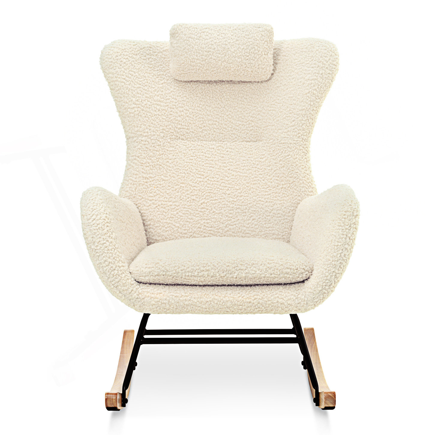 Ebern Designs Nursery Rocking Chair, Upholstered Rocker Glider Chair ...