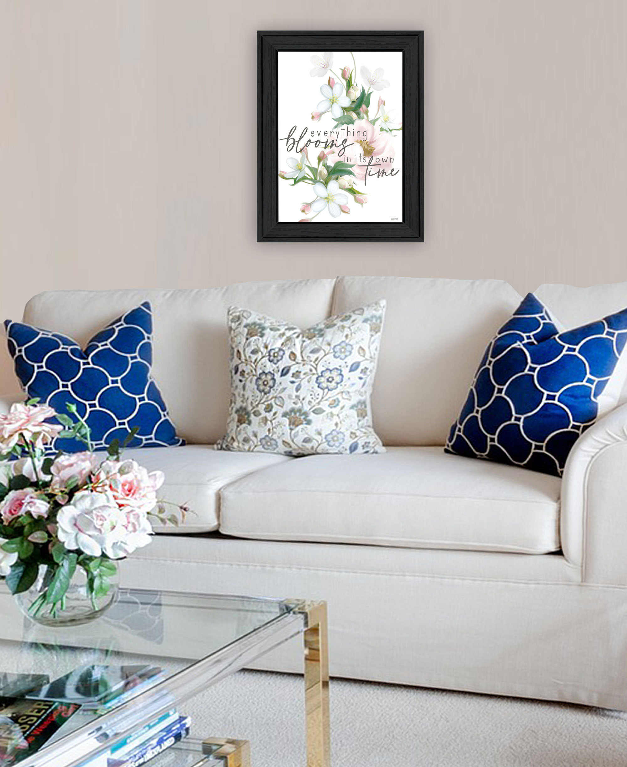 August Grove® Everything Bloom Framed Wall Art for Living Room, Home ...