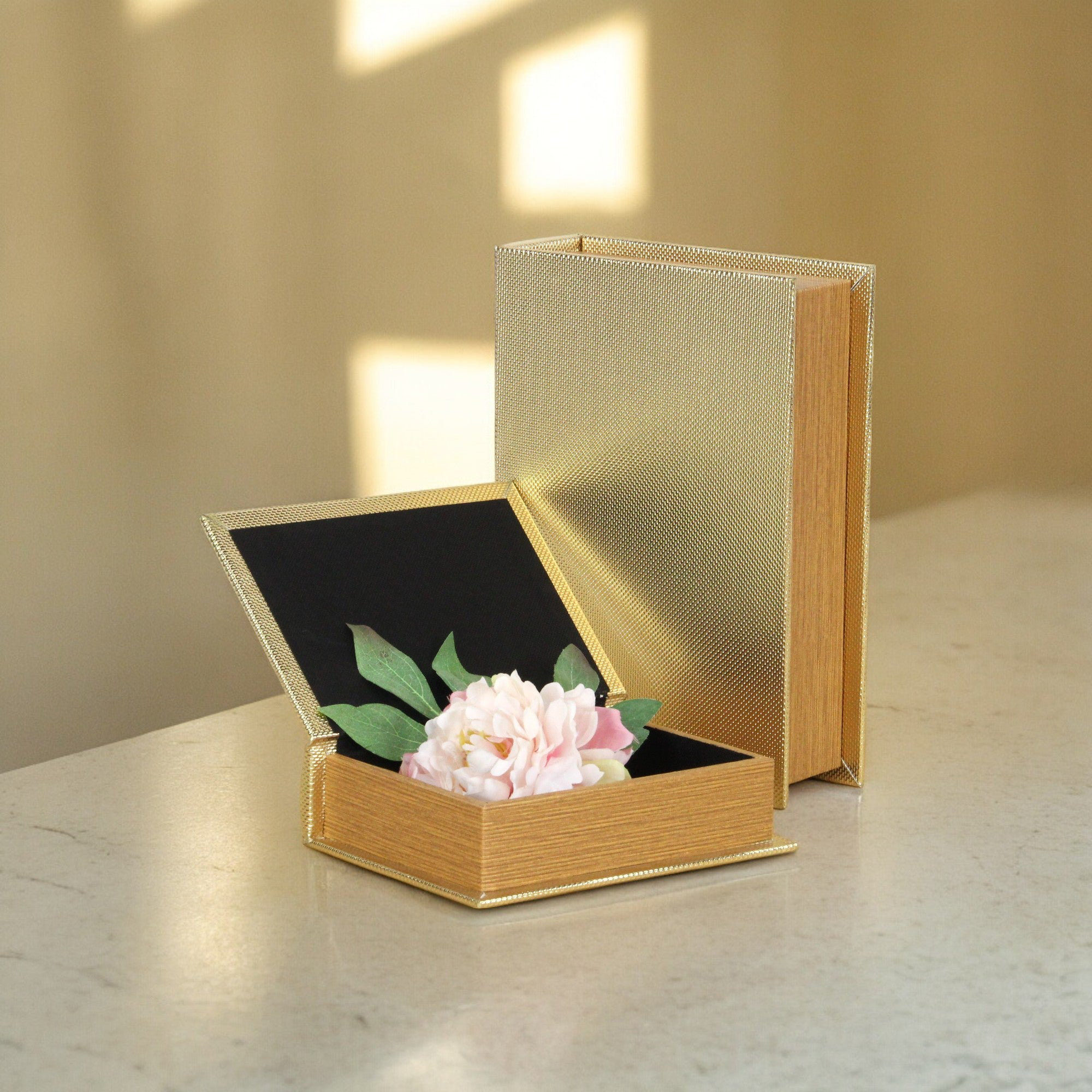 Ebern Designs Liniva Vinyl Woven Pattern Book Box Set | Wayfair