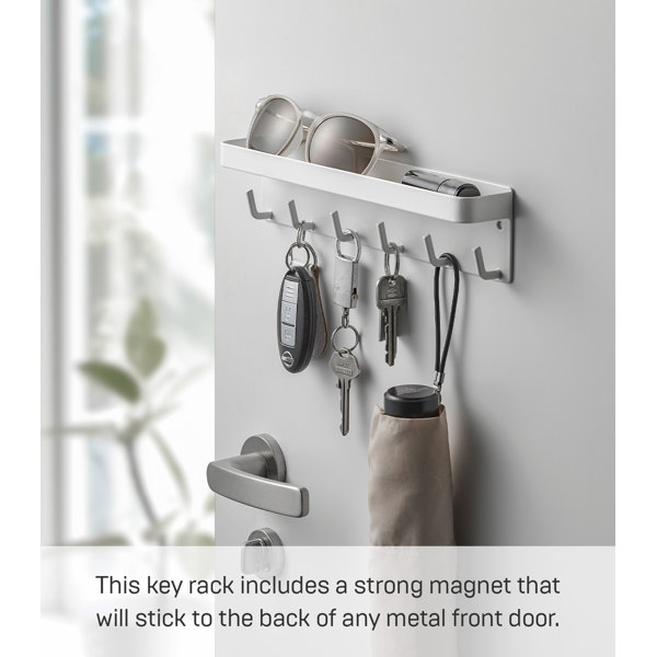 Yamazaki Home Magnetic Key Rack With Tray, Steel, Magnetic & Reviews ...