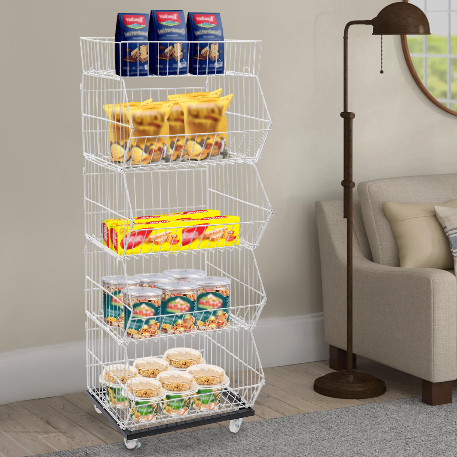 Rebrilliant Mobile 5 Tier Retail Display Rack | Wayfair