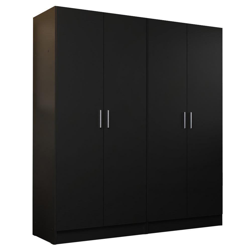 Ebern Designs 2 Door Wardrobe Set 2 Armoire Closet Storage Cabinet ...