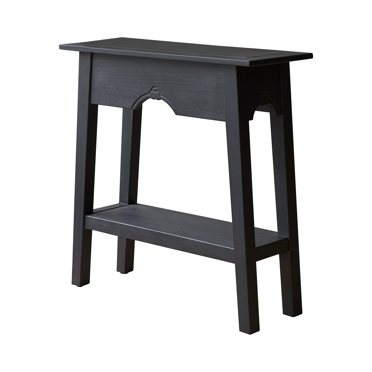 Tikamoon Thaki Black Solid Pine Console Table | Perigold