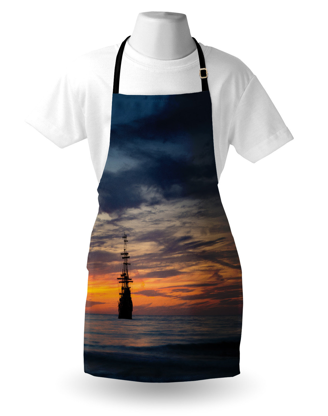 East Urban Home Pirate Ship Apron Unisex, Old Sailboat Marine, Adult ...