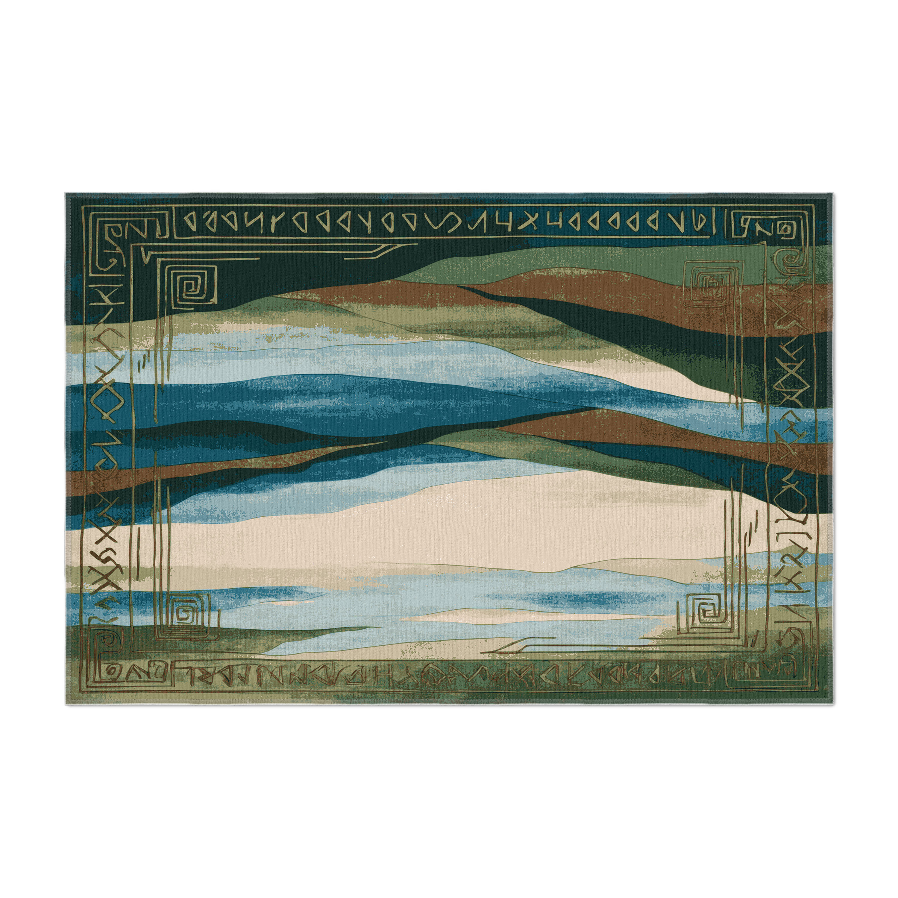 Wrought Studio™ Tranquil Maze Indoor And Outdoor Area Rug | Wayfair