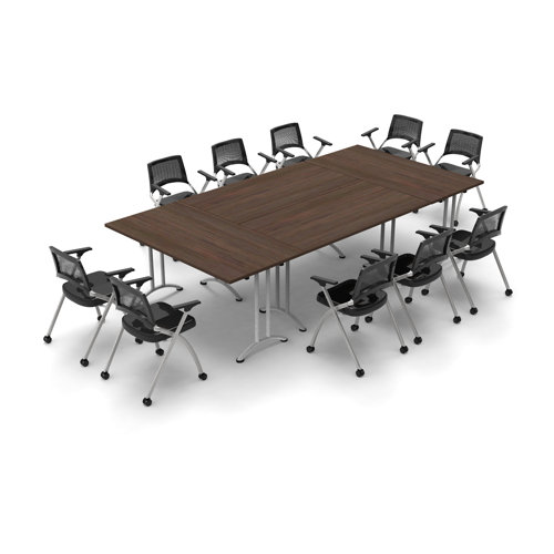 TeamWORK Tables 10 Person Conference Meeting Tables with 10 Chairs ...