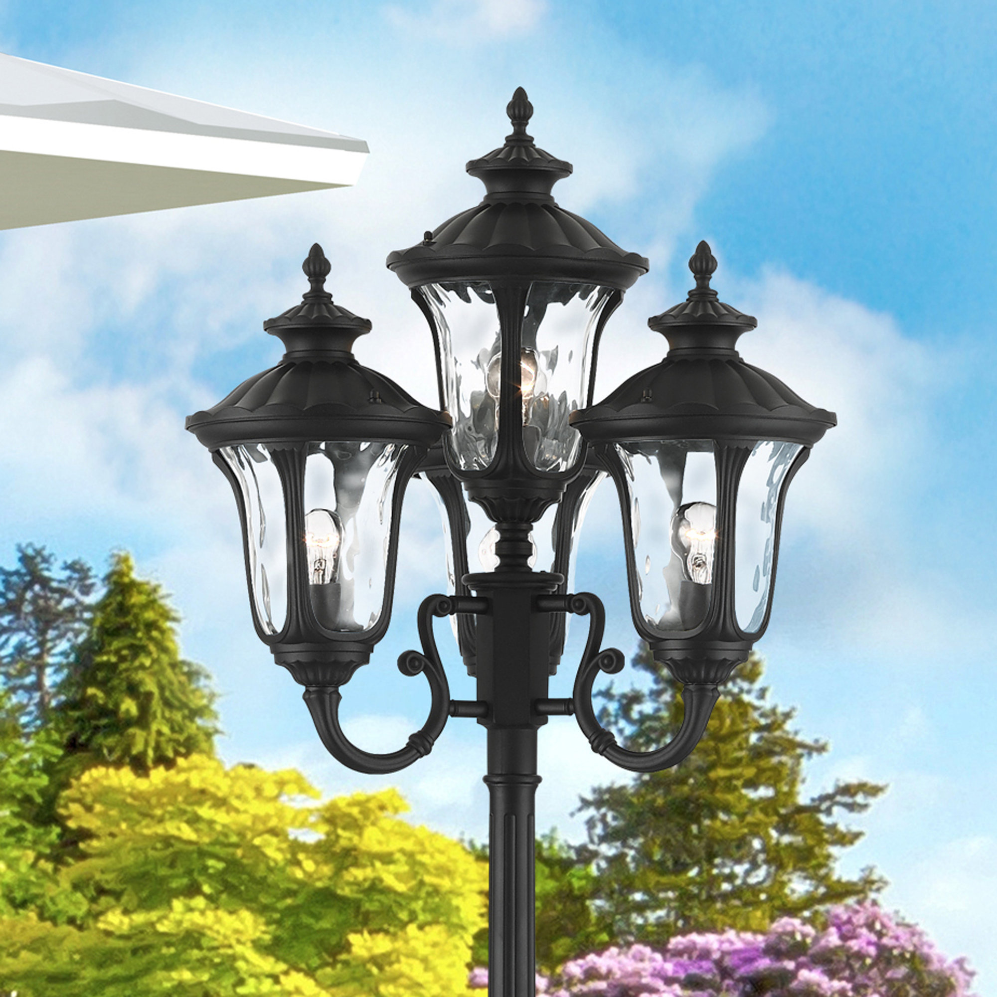Lark Manor™ Alechandre 4 -Light 93" H Hardwired Lamp Post (Full ...