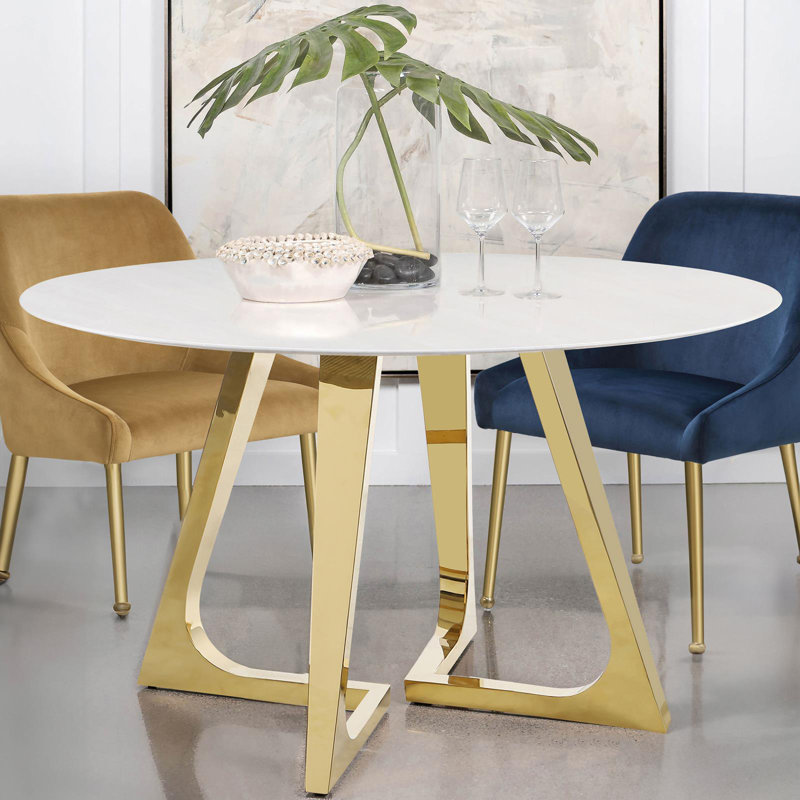 Everly Quinn Kamarea 51" Marble Dining Table | Wayfair