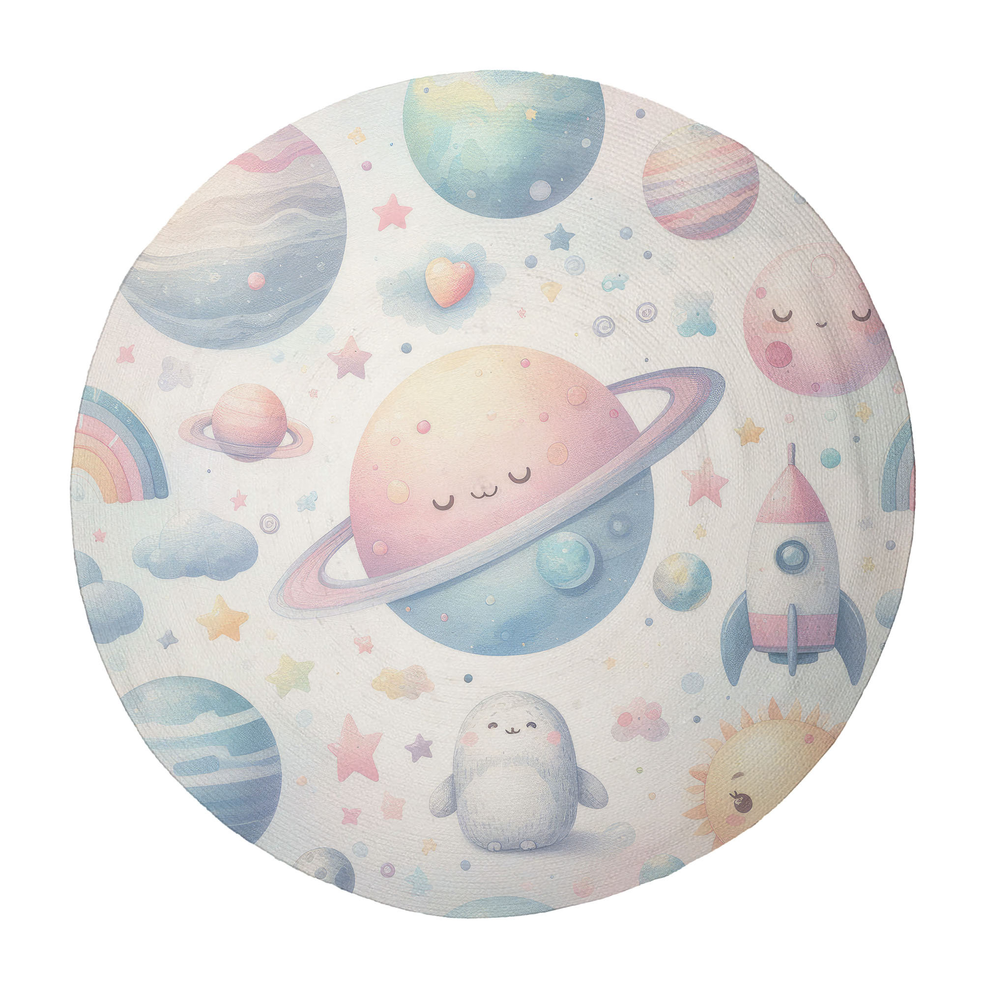 MentionedYou Planetary Vibe Scene Braided Rug | Wayfair