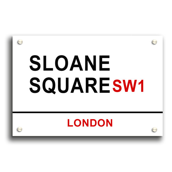 East Urban Home Sloane Square Signs - Unframed Typography | Wayfair.co.uk