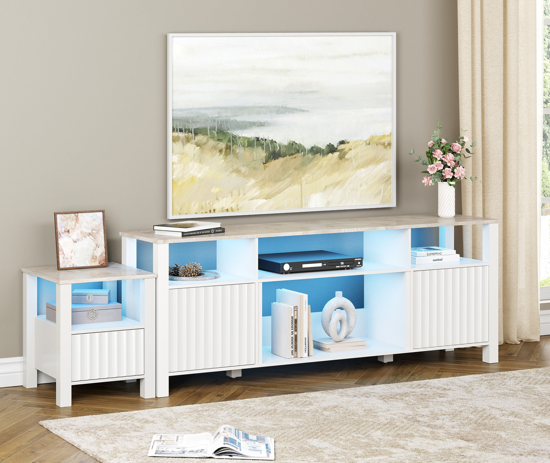 Brayden Studio® 87'' W Storage Credenza | Wayfair