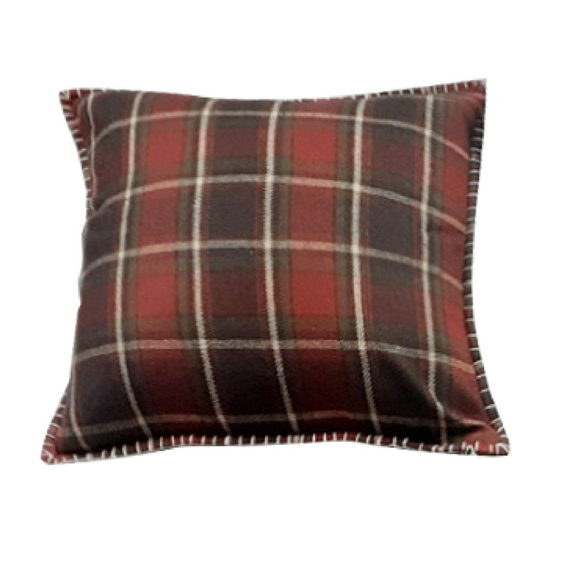 A&B Home Wool and Acrylic Square Cabin Pillow - 18" x 18" - Brown/Red ...