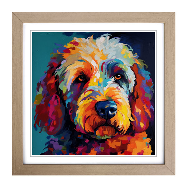 Marlow Home Co. Labradoodle Abstract Art No.2 - Single Picture Frame ...