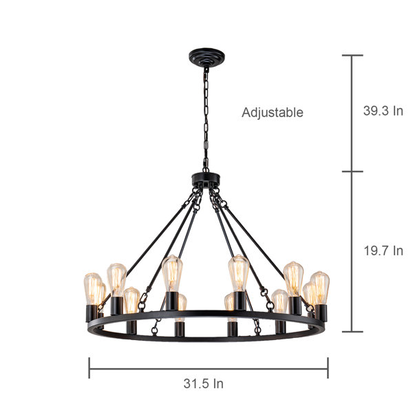 Trent Austin Design® Moritz 12 - Light Wagon Wheel Chandelier & Reviews ...