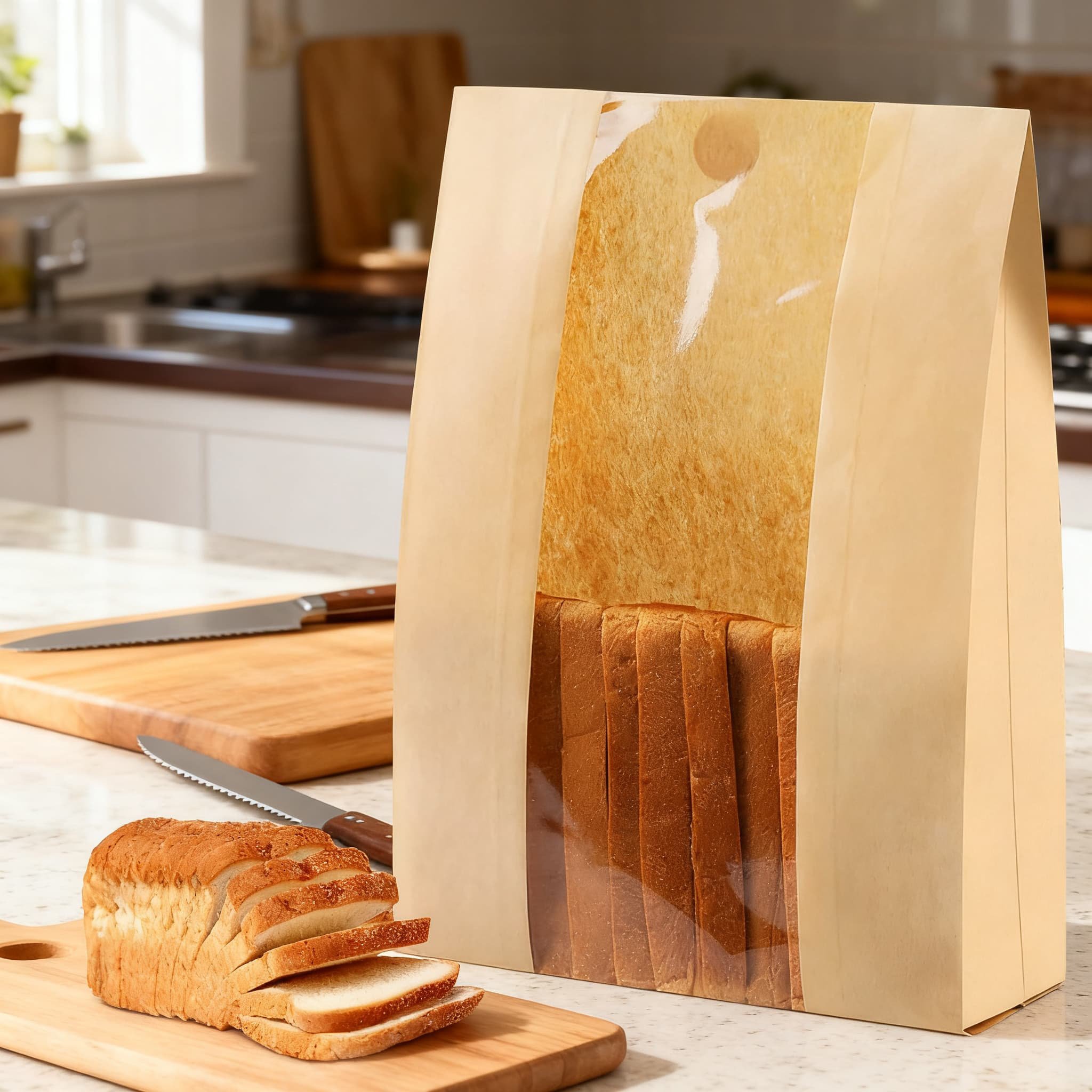 Prep & Savour 500 Count Sourdough Bread Bags With Window, Extra Thick ...