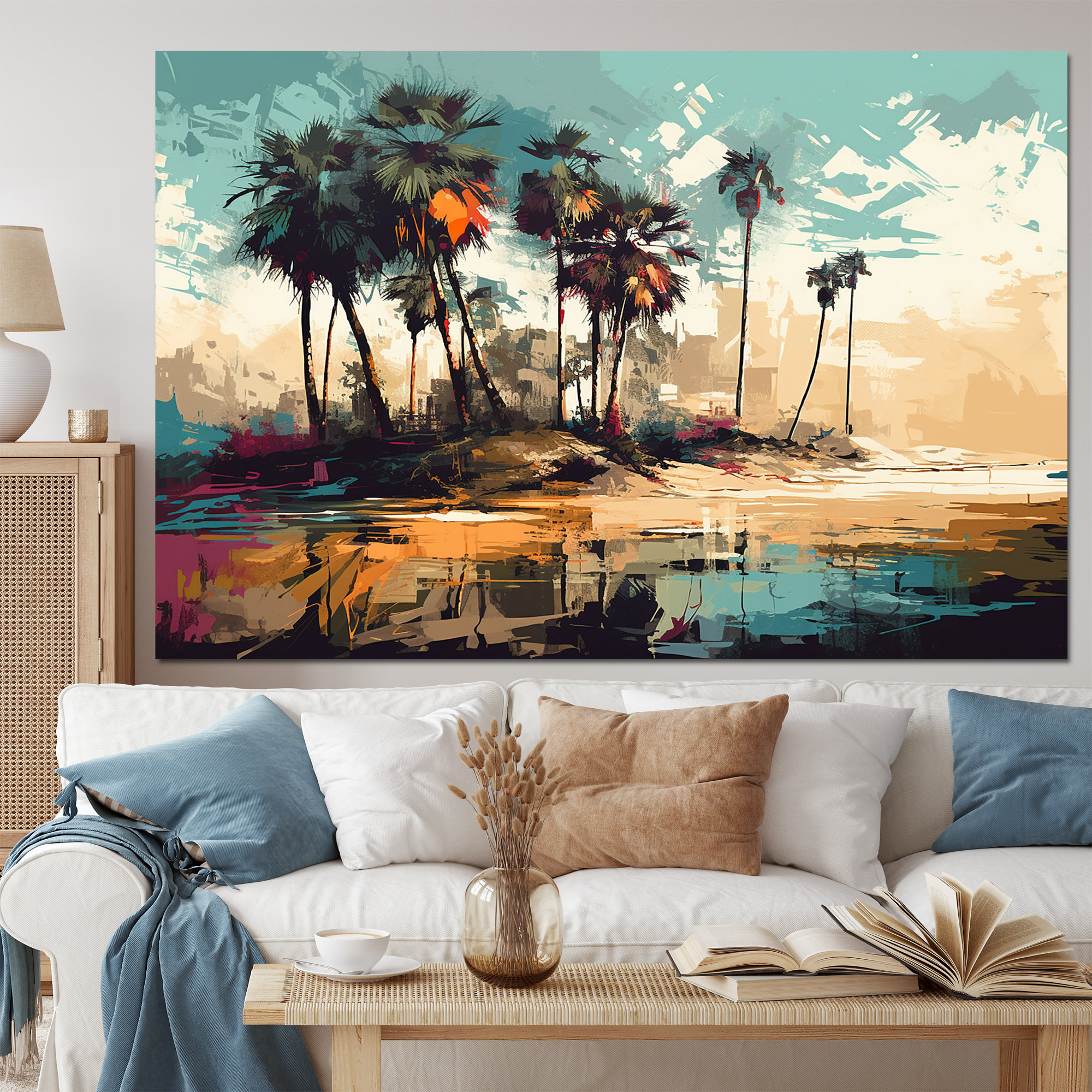Bay Isle Home™ Blue Coastal Bohemia II - Modern Landscape Beach Canvas ...