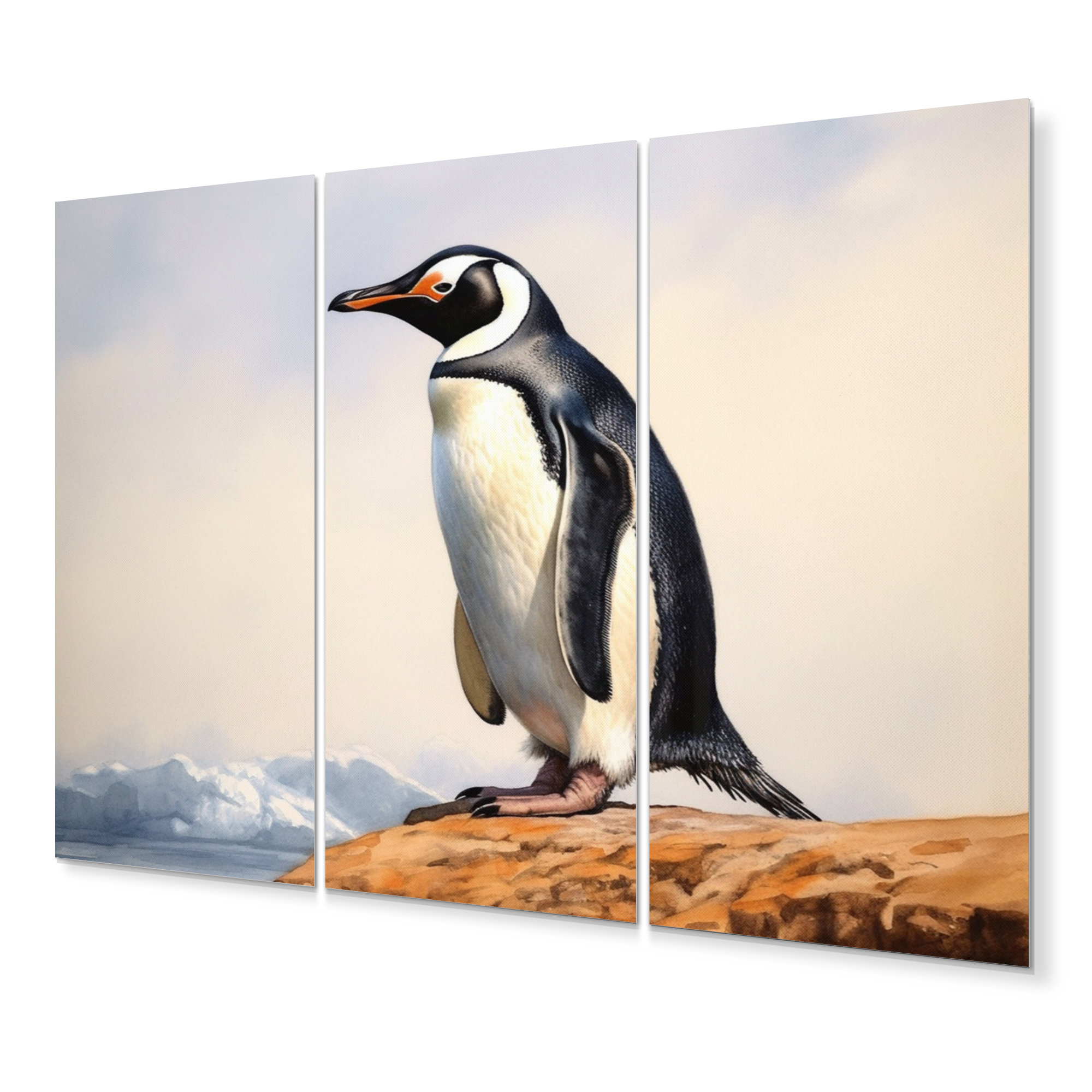Design Art Graceful Penguins II - Penguin Metal Wall Decor Set | Wayfair