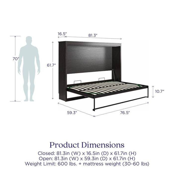 Mercury Row® Warnke Full / Double Murphy Bed & Reviews | Wayfair