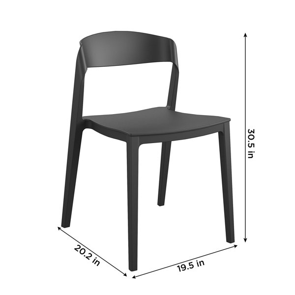 COSCO Outdoor/Indoor Stacking Resin Chair with Ribbon Back & Reviews ...