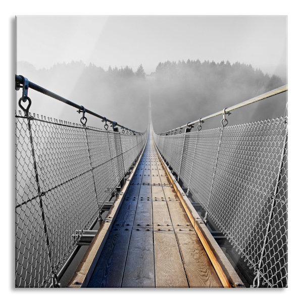 Brayden Studio Suspension Bridge In A Foggy Shimmer - No Frame Print on ...