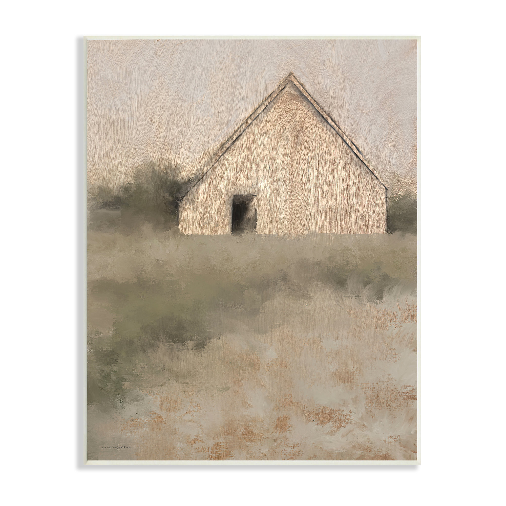 Stupell Industries Rustic Country Cottage Triangle Roof Distressed ...