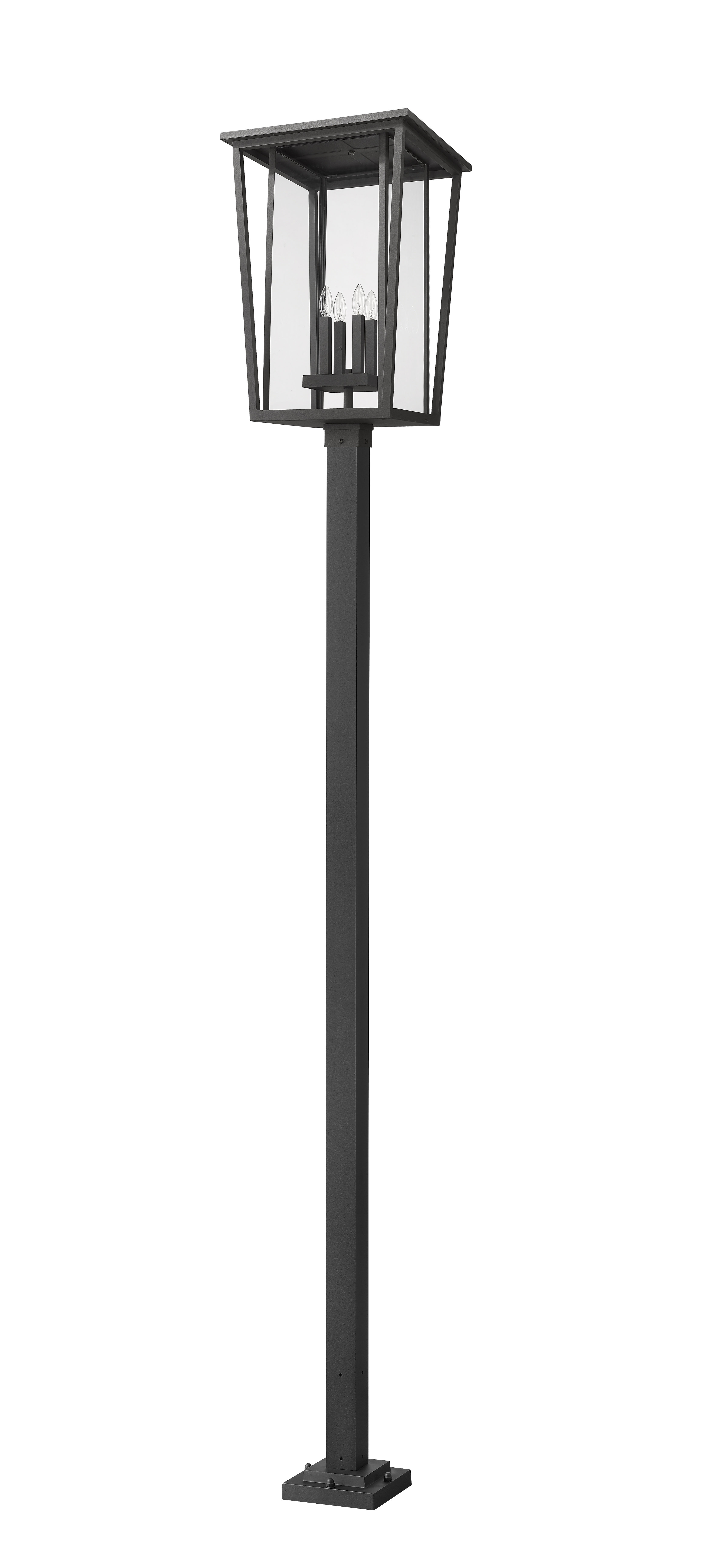 Z-Lite Seoul Black 4 -Light 124.5" H Hardwired Lamp Post (Full) | Wayfair