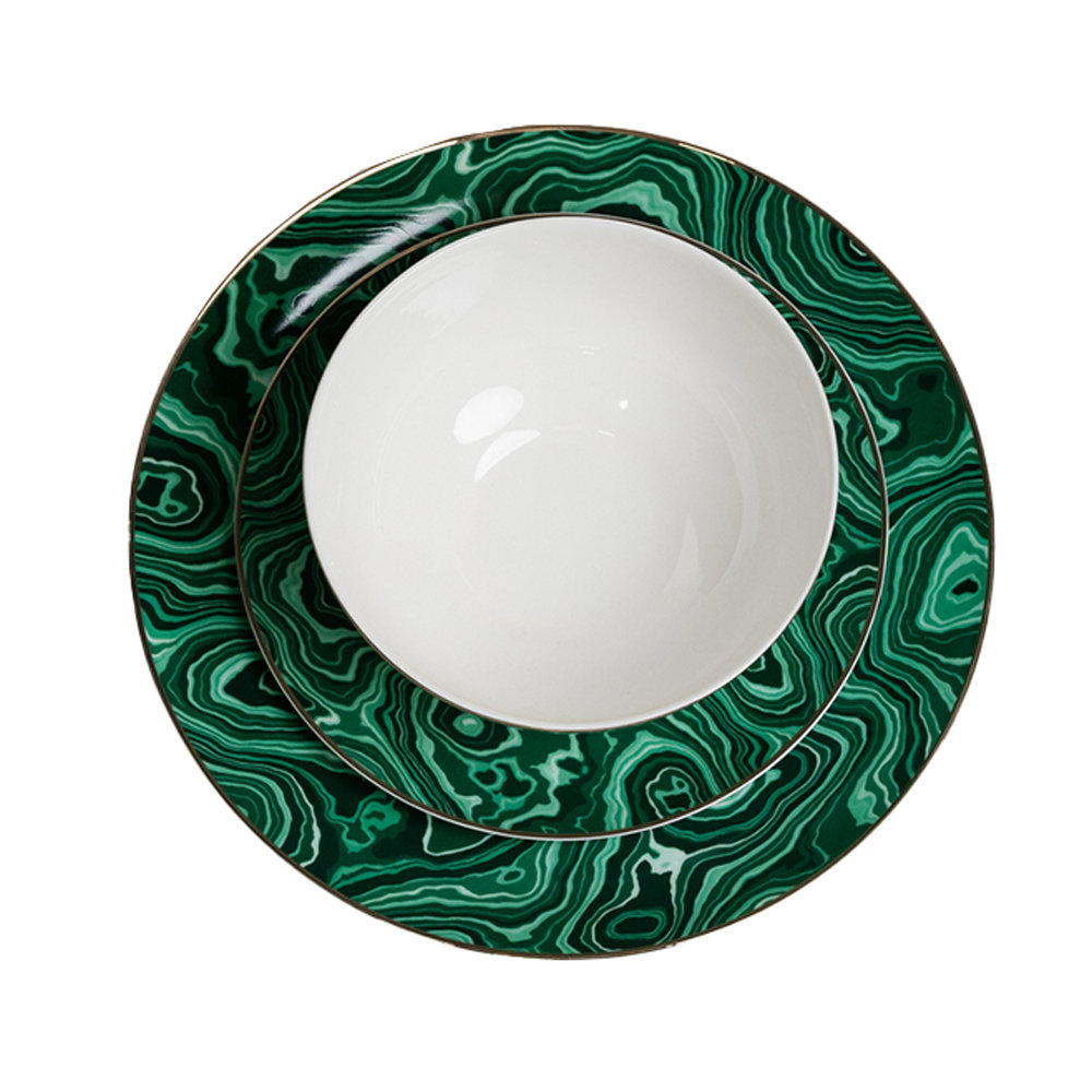Everly Quinn Napoleon Ceramic Bone China Dinnerware Set - Service for 4 ...