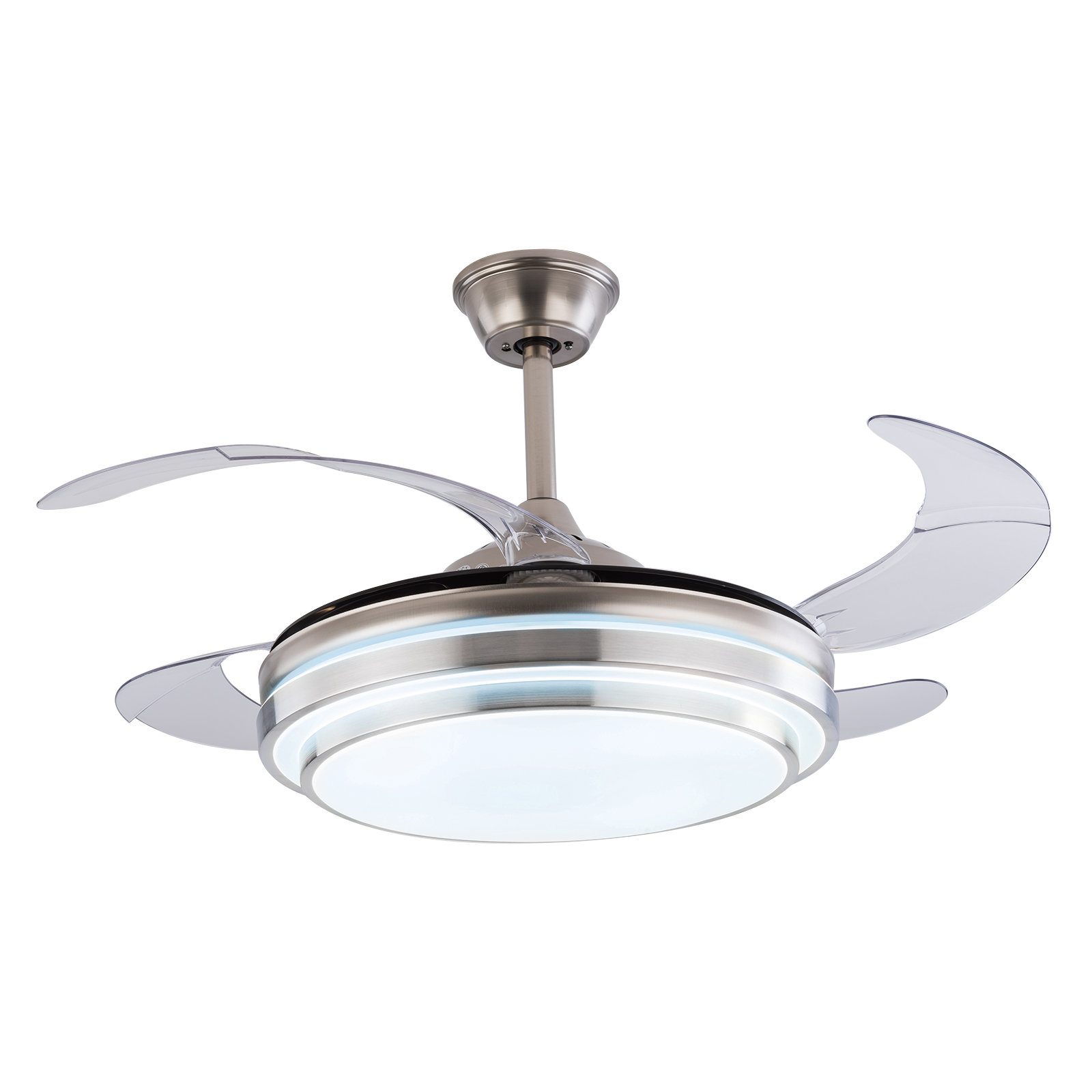 Orren Ellis Aadilynn 42 Inch Retractable Ceiling Fan Light 3 Color ...