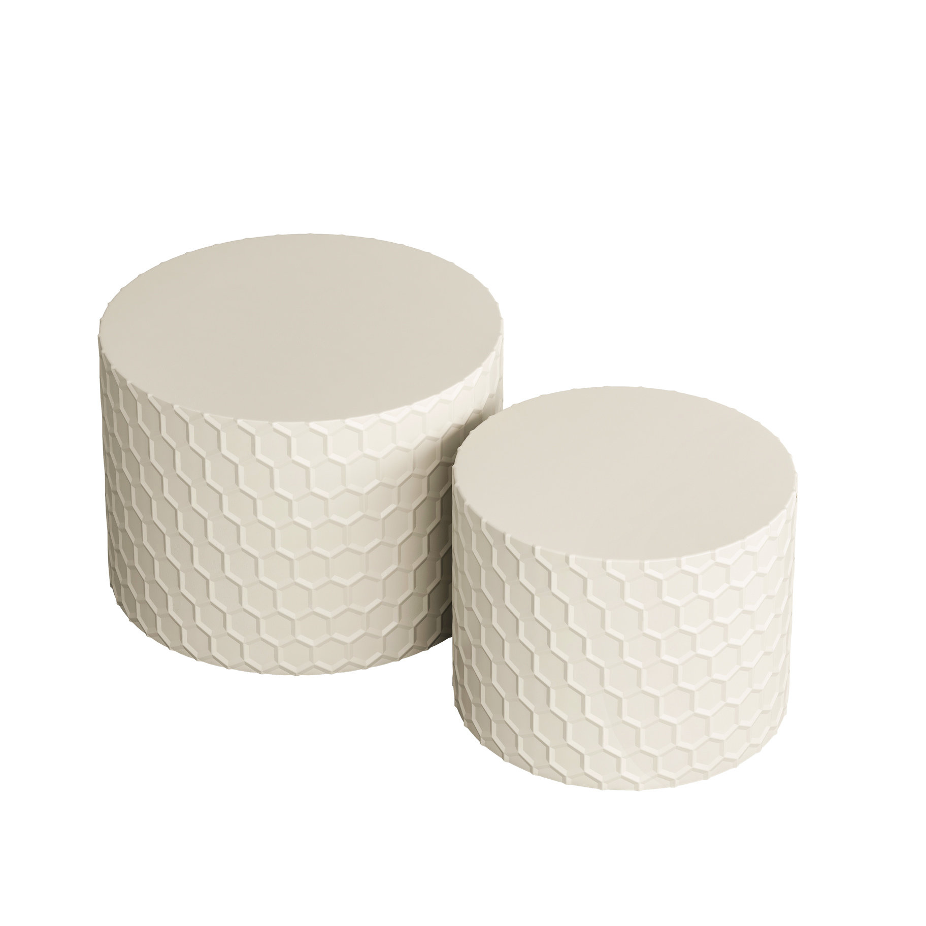 Latitude Run® Modern Round Coffee Table With Honeycomb Design, Stylish ...