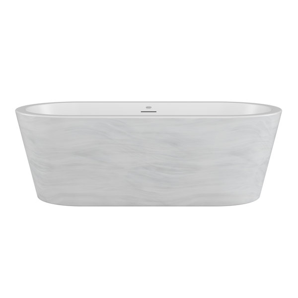 JACUZZI® CELESTE 7032 Freestanding Bath White/Platinum with Chrome ...